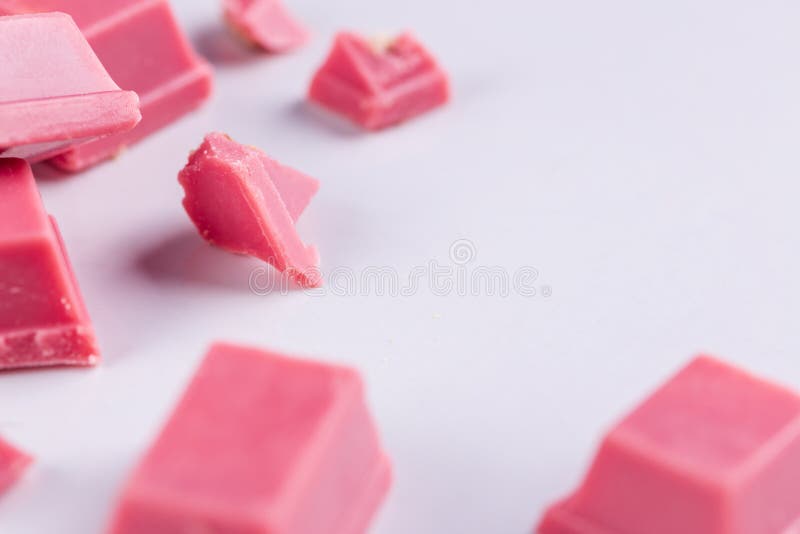 Finger Ruby Chocolate Bar Made from Ruby Cocoa Bean Stock Photo - Image ...
