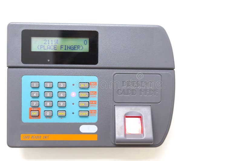 A Finger Scan Access Control System To Lock And Unlock Doors Stock ...