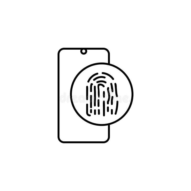 Finger Scan Mobile Icon. Element of Mobile Technology Icon Stock ...