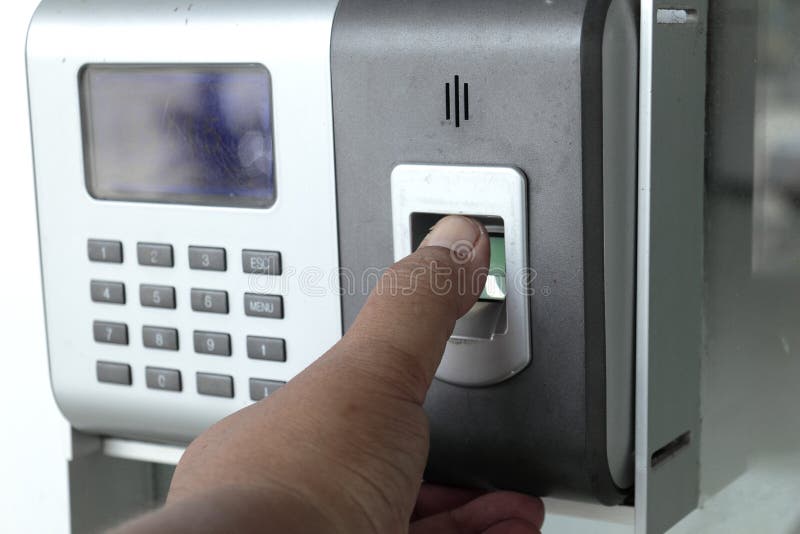 Finger Scan Security System Stock Image - Image of fingerprint ...
