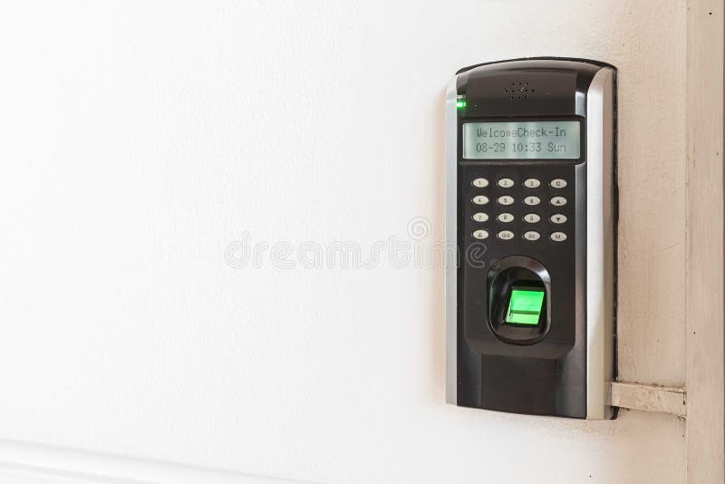 Finger Scanner and Enter the Code before Entering the Building Stock ...