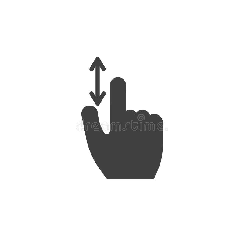 Finger Scroll Gesture Vector Icon Stock Vector - Illustration of ...