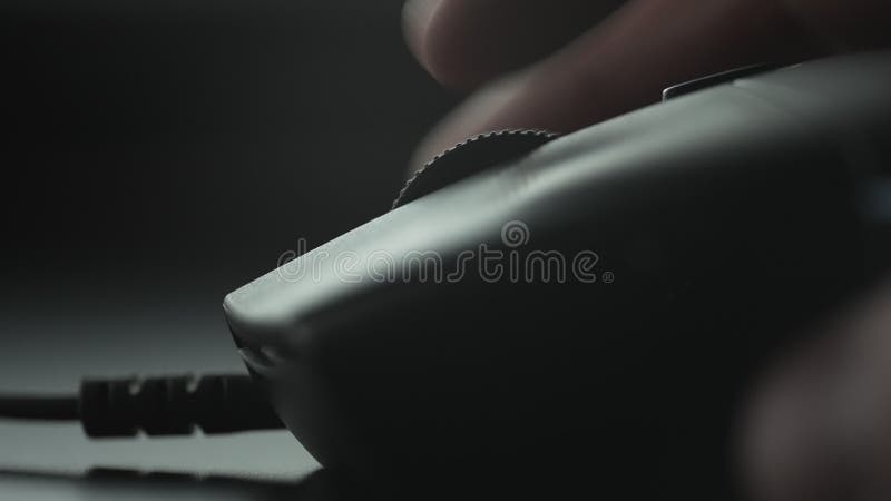 Finger Scrolling with a Black Mouse Wheel Stock Footage - Video of ...