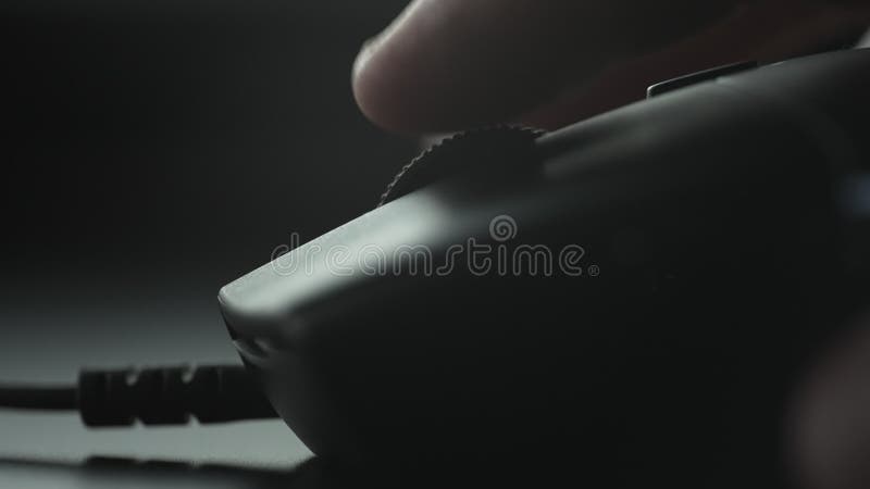 Finger Scrolling Up with a Black Mouse Wheel Stock Video - Video of ...