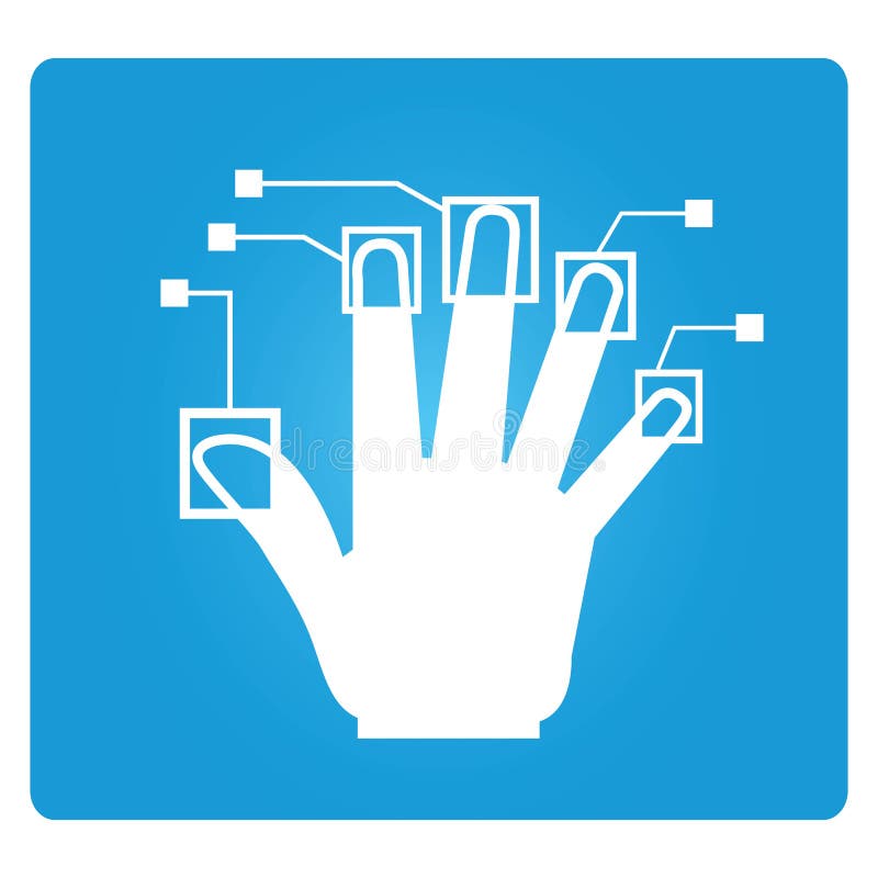 Finger sensor stock illustration. Illustration of biometric - 50187188