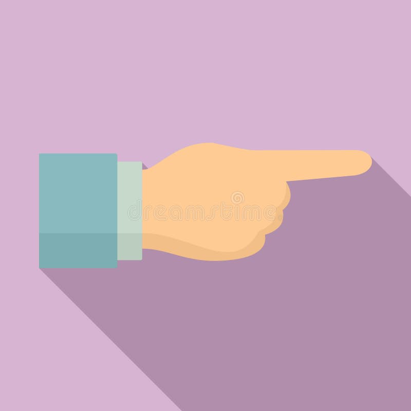 Finger Shows Icon, Flat Style Stock Vector - Illustration of indicate ...