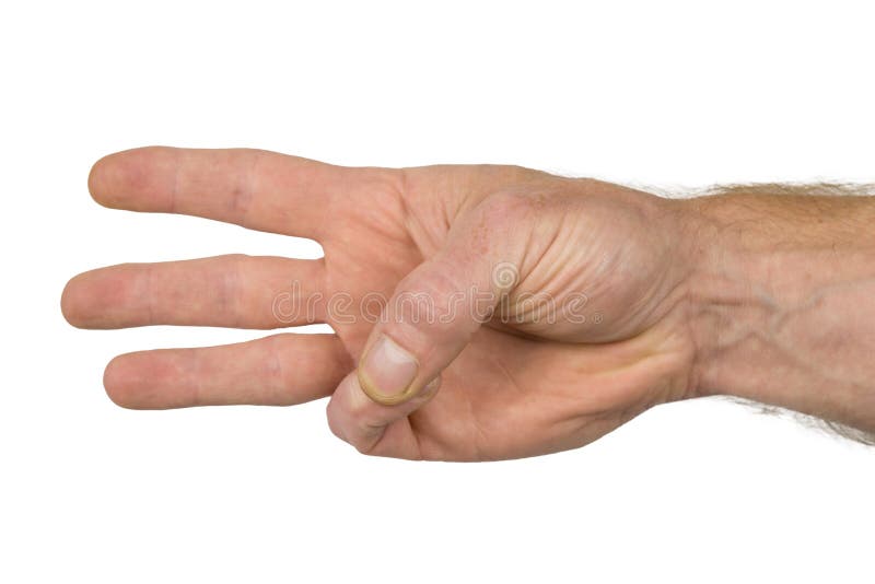 Finger signs three stock photo. Image of finger, hands - 33616724