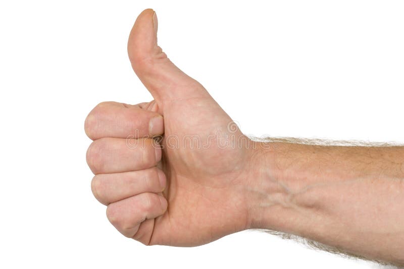 Finger signs thumb up stock photo. Image of form, middle - 33616738