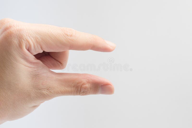 Finger Size or Scale Posture Isolate on White Background for Design ...