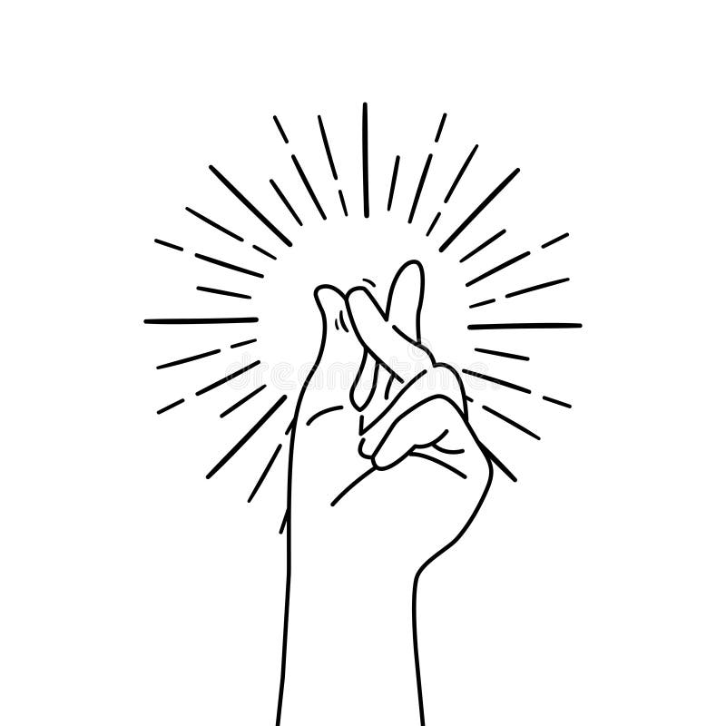 Finger Snap. Hand with Snapping Finger Gesture Stock Vector ...