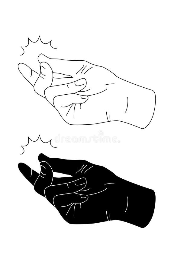Finger Snap Gesture stock vector. Illustration of human - 234180302