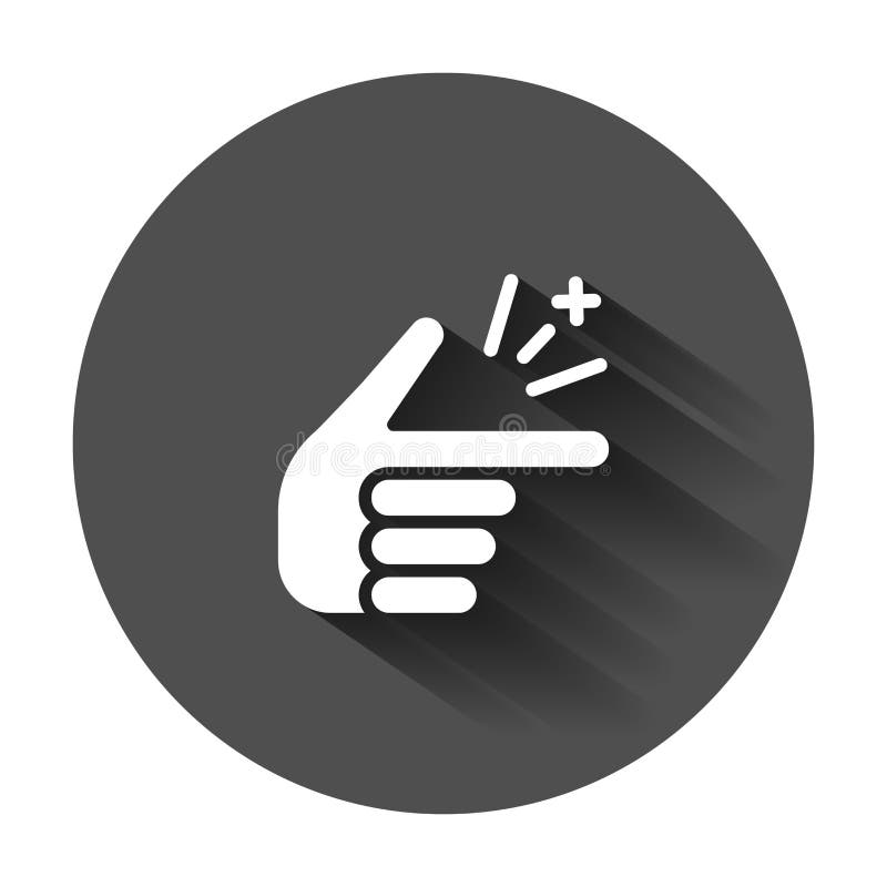 Finger Snap Icon in Flat Style. Fingers Expression Vector Illustration ...