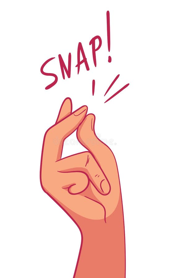 Finger Snap. Isolated on White Background Stock Vector - Illustration ...