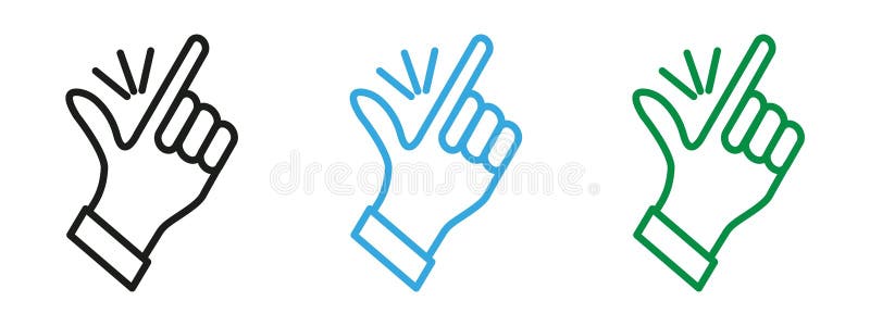 Finger Snapping Graphic Representing Quick and Rhythmic Actions Stock ...