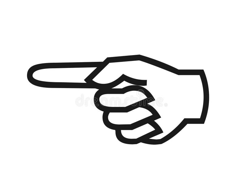Finger som pekar symbol stock illustrationer. Illustration av symbol ...