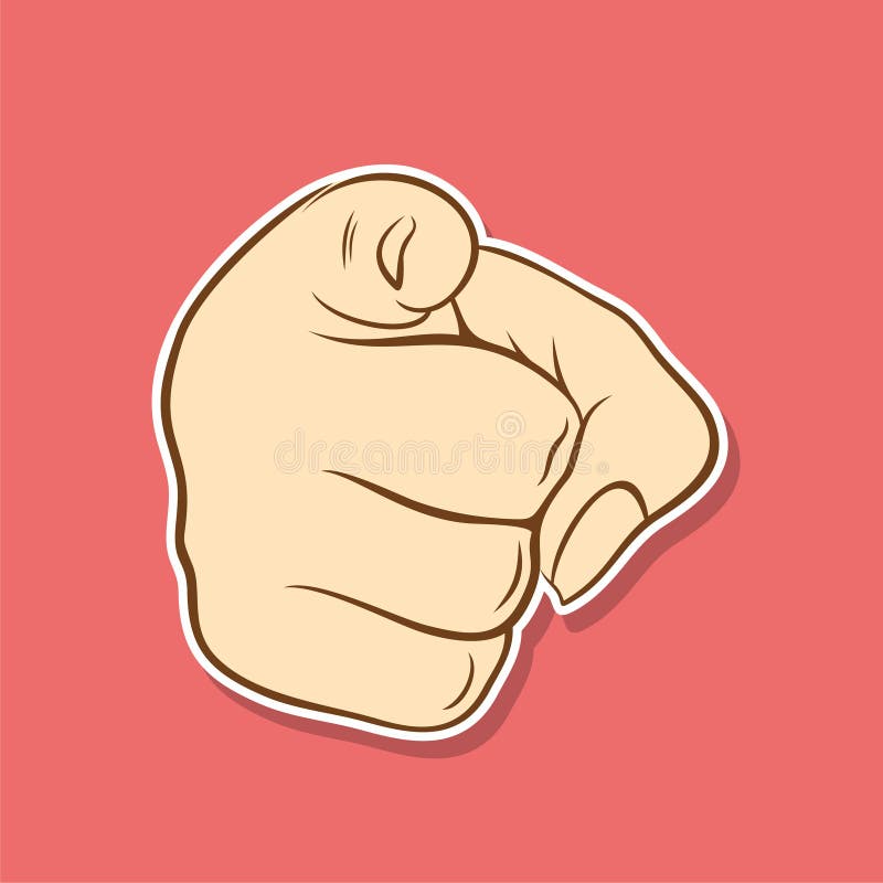 Finger Som Pekar Symboldesign Vektor Illustrationer - Illustration av ...