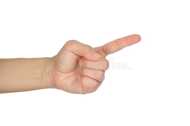 Finger Som Pekar Till Framdelen Arkivfoto - Bild av urklipp, kaukasisk ...