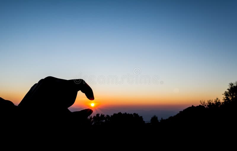 Finger sun and sky stock photo. Image of concept, hold - 49862562