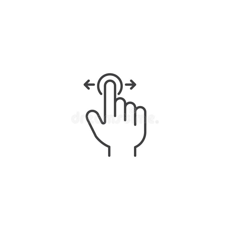 Finger Swipe Left and Right. Vector Icon Template Stock Vector ...