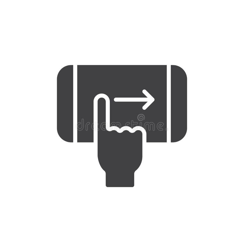 Swipe Right Vector Icon, Slide Finger Illustration Symbol. Unlock Phone ... Swipe Right Vector Icon, Slide Finger Illustration Symbol. Unlock Phone ...