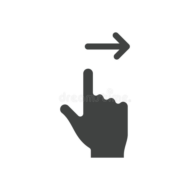 Finger Swipe Right Icon Simple Vector Symbol Stock Vector ...