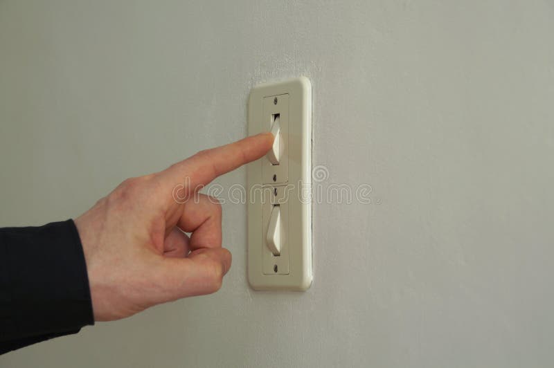 Finger on switch stock image. Image of bright, light - 203606425