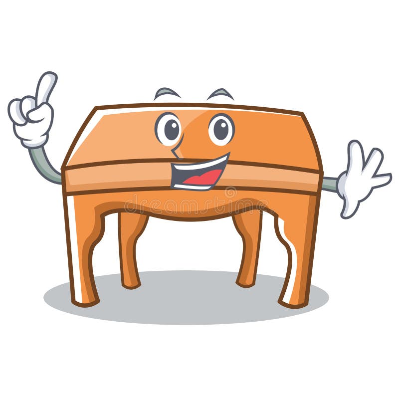 Finger Table Character Cartoon Style Stock Vector - Illustration of ...