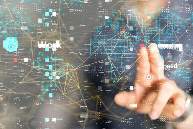 Finger Taping on the Big Data Network with Digits in Sections Stock ...