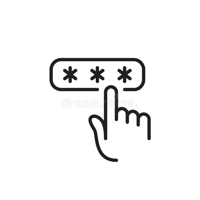 Finger Tapping on Dialog Box with Password Hidden Behind Asterisks ...