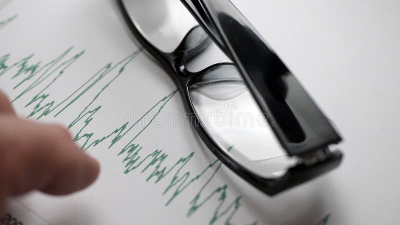 Finger Tapping on Market Chart Stock Video - Video of analysis, income ...