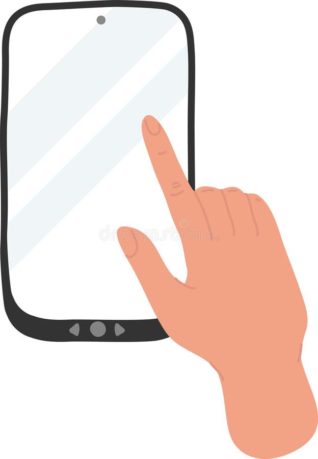 Finger Tapping on Smartphone Stock Illustration - Illustration of smart ...
