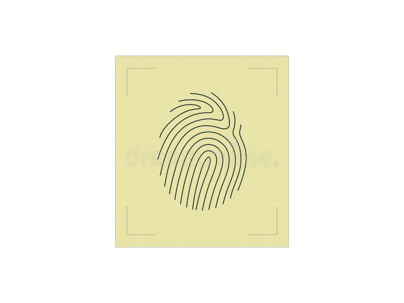 Finger Thumb for Digital Security. Fingerprint Vector Stock Vector ...