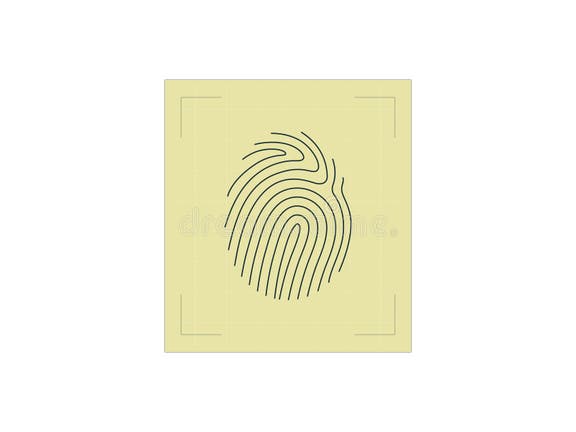 Finger Thumb for Digital Security. Fingerprint Vector Stock Vector ...