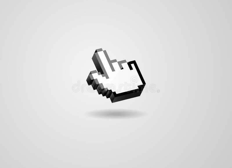 Finger Thumb Pixel Mouse Pointer Cursor Stock Illustration ...
