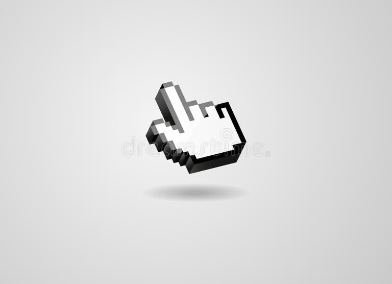 Finger Thumb Pixel Mouse Pointer Cursor Stock Illustration ...