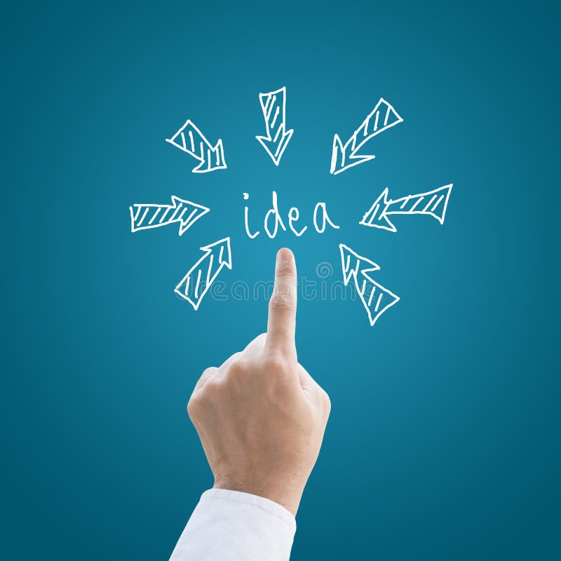 Finger to idea stock photo. Image of idea, inspiration - 39653524