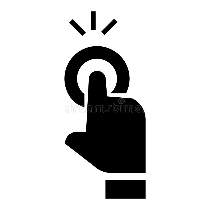 Finger Touch Cursor Icon, Simple Style Stock Vector - Illustration of ...