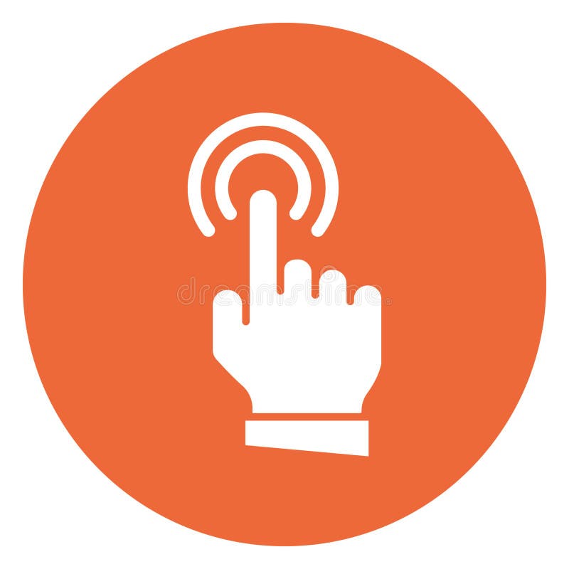 Finger Touch, Hand Gesture Vector Icon Which Can Easily Modify or Edit ...