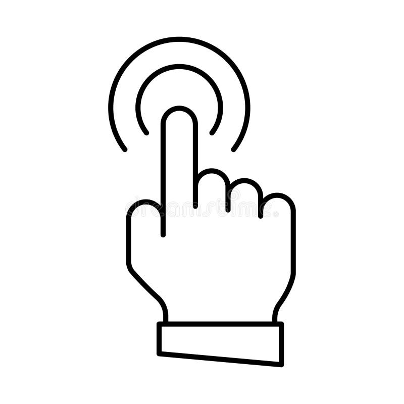Finger Touch Hand Gesture Vector Icon Which Can Easily Modify Stock ...