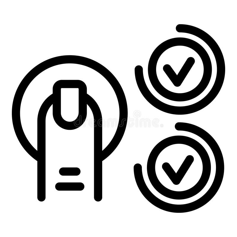 Finger Touch Icon Outline Vector. Digital Personal Stock Vector ...