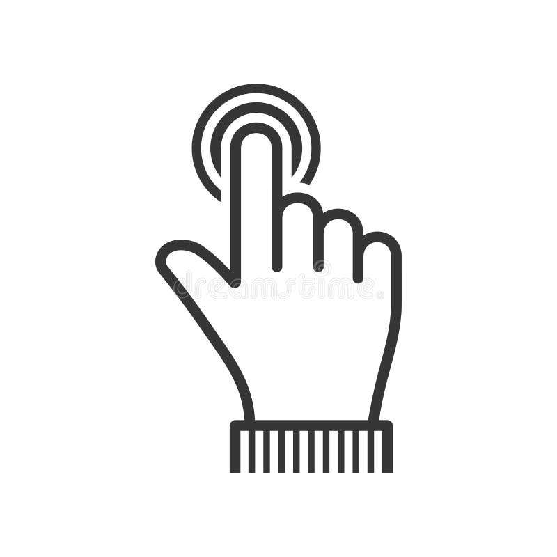 Finger Touch Icon on White Background. Vector Stock Vector ...