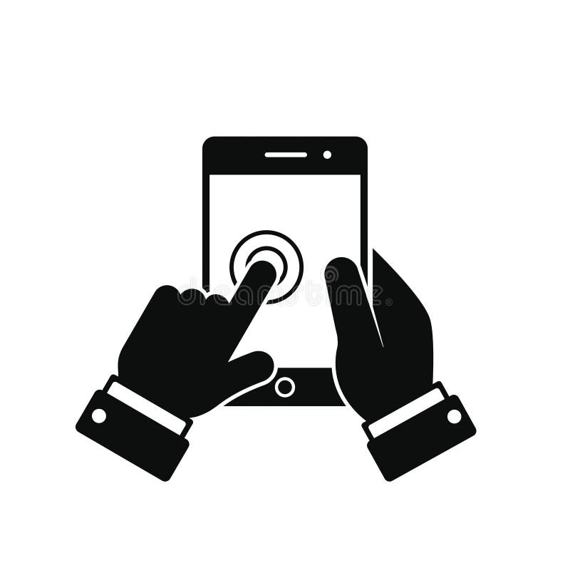 Point Finger Direction Black Icon. Man Hand Gesture Pictogram. Vector ...