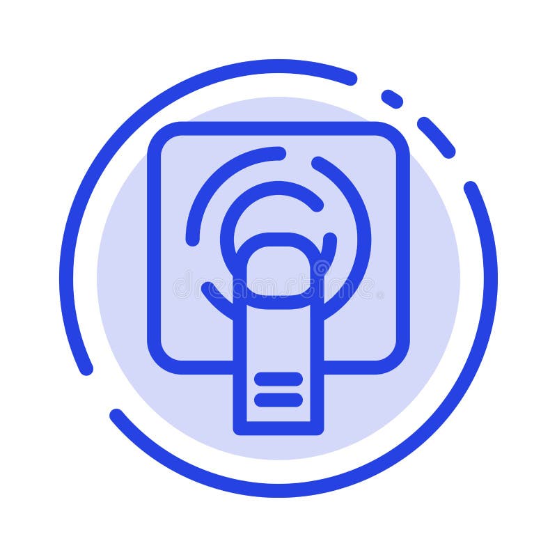 Finger, Touch, Finger Touch, Screen Blue Dotted Line Line Icon Stock ...