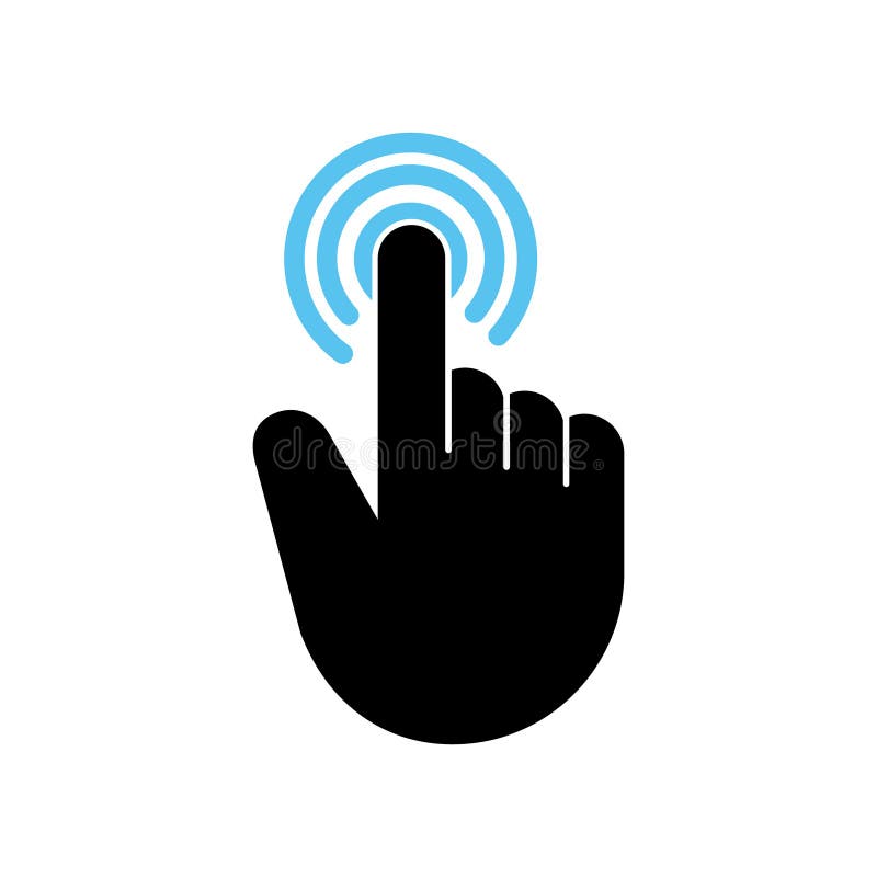 Finger Touch Screen Gesture . Stock Vector - Illustration of isolated ...