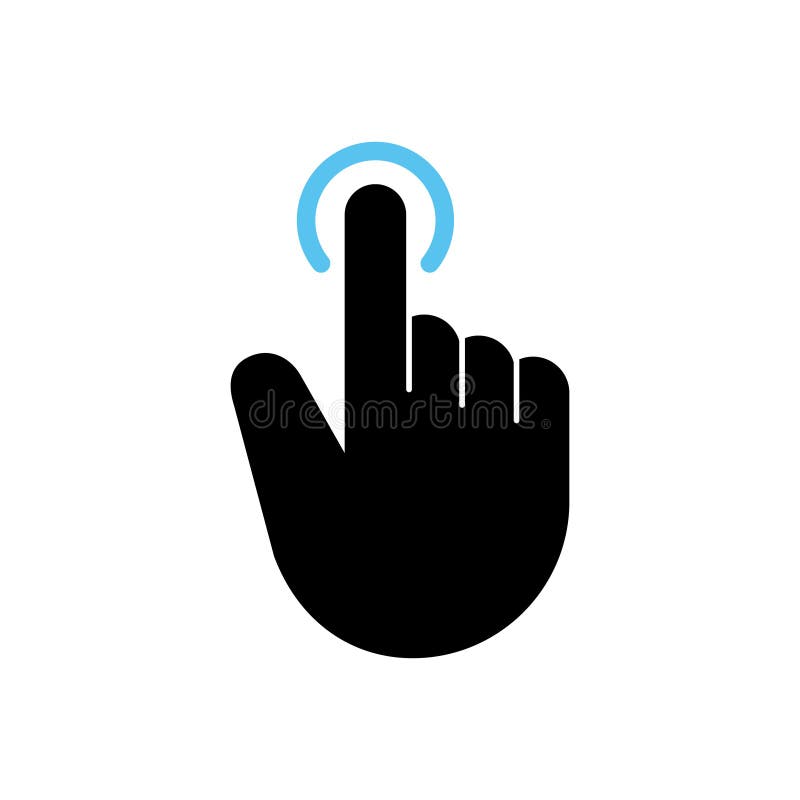 Finger Touch Screen Gesture . Stock Vector - Illustration of cursor ...