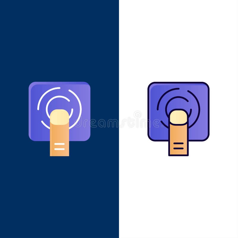 Finger, Touch, Finger Touch, Screen Icons. Flat and Line Filled Icon ...