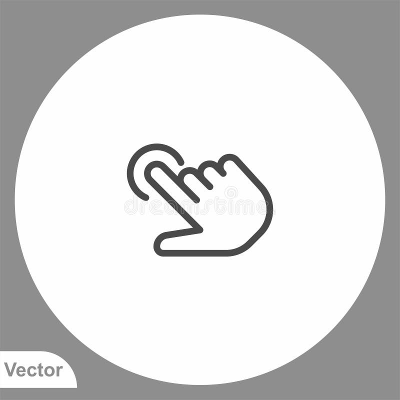 Finger Touch Vector Icon Sign Symbol Stock Vector - Illustration of ...