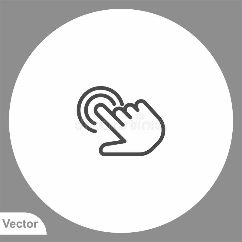 Finger Touch Vector Icon Sign Symbol Stock Vector - Illustration of ...
