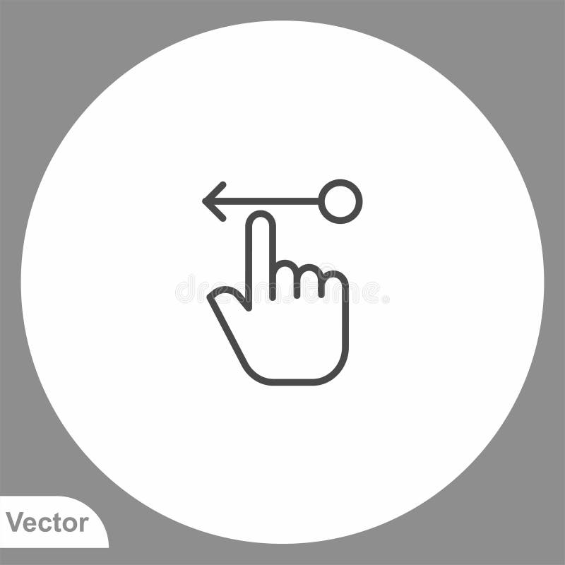 Finger Touch Vector Icon Sign Symbol Stock Vector - Illustration of ...