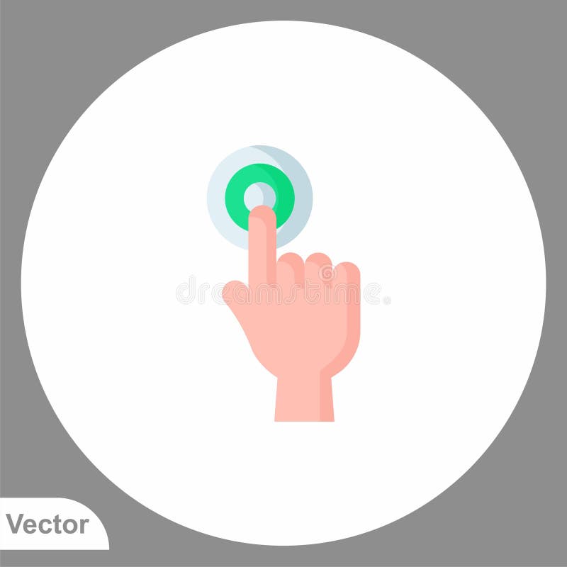 Finger Touch Vector Icon Sign Symbol Stock Vector - Illustration of ...